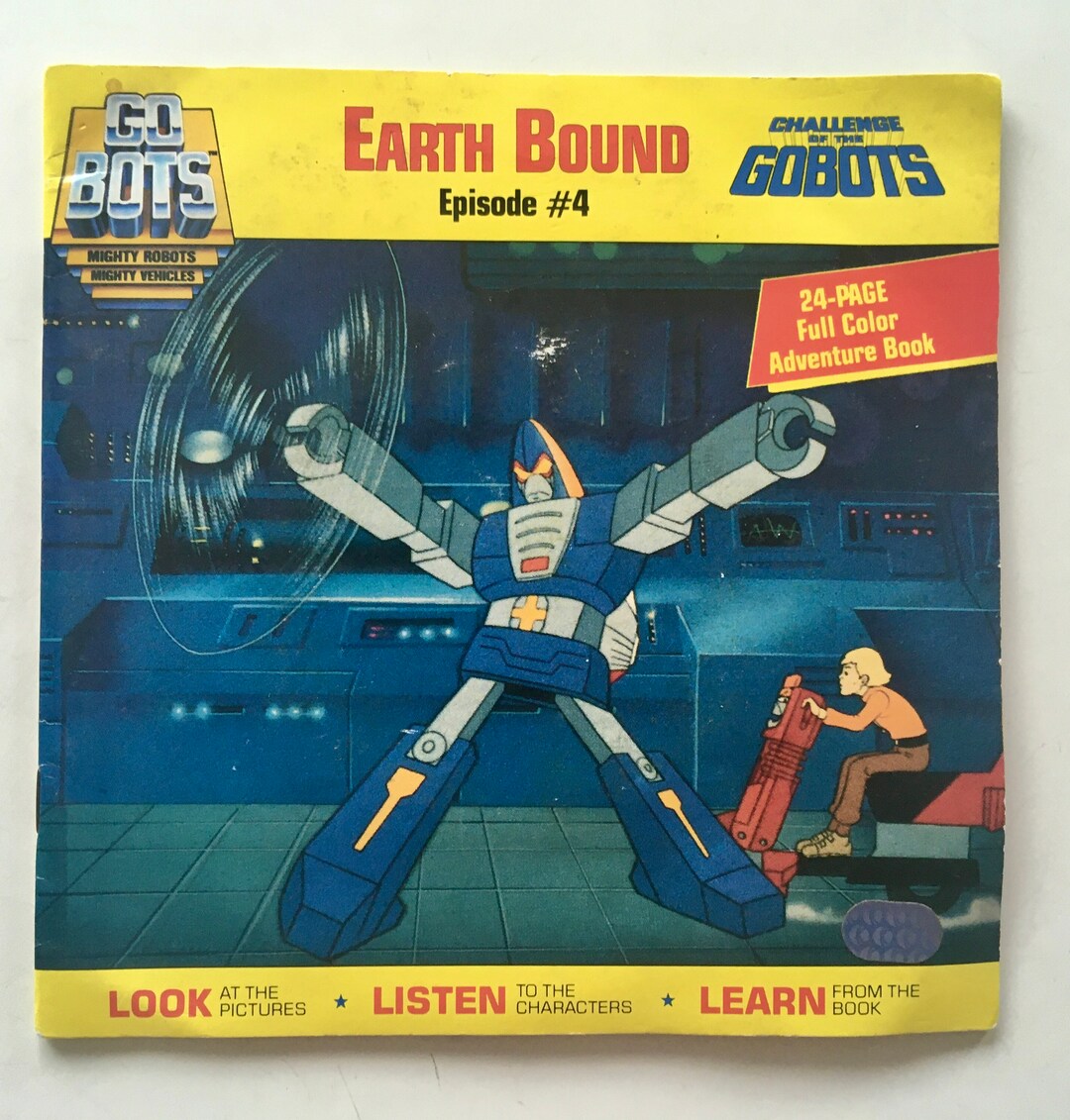 Gobots - Earth Bound Challenge of the Gobots 7' Vinyl Record / 24 Page Book, K-tel International ...