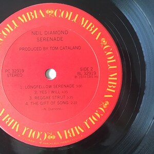 Neil Diamond - Serenade LP Vinyl Record Album, Columbia-pc 32919, Rock ...