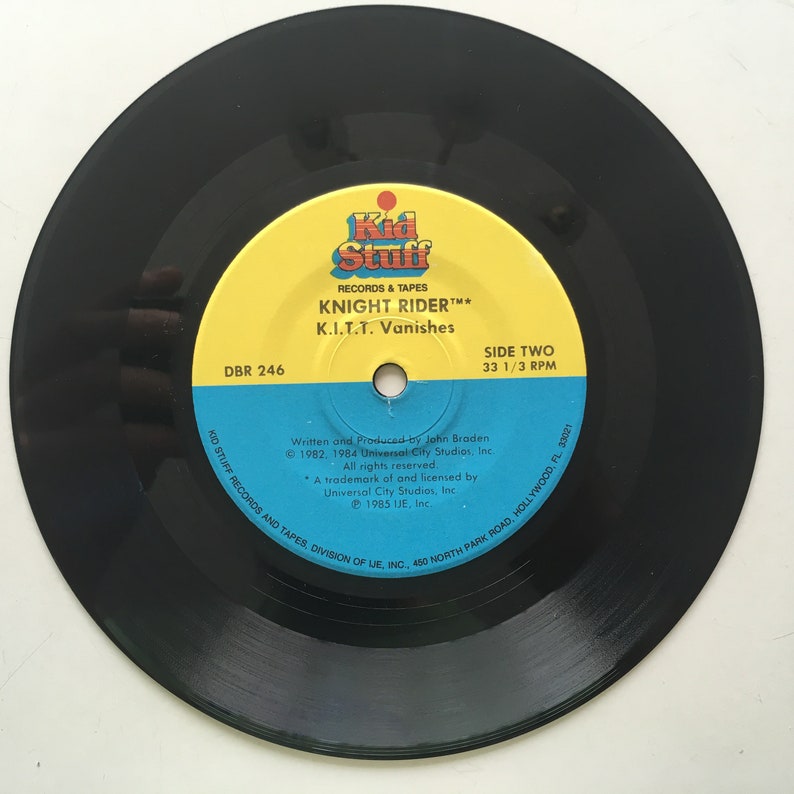 Knight Rider K.I.T.T. Vanishes 7' Vinyl Record / 24 Page | Etsy