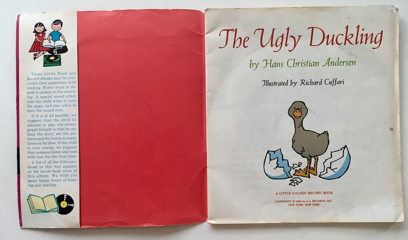 The Ugly Duckling 7' Vinyl Record / Read Along Book - Etsy