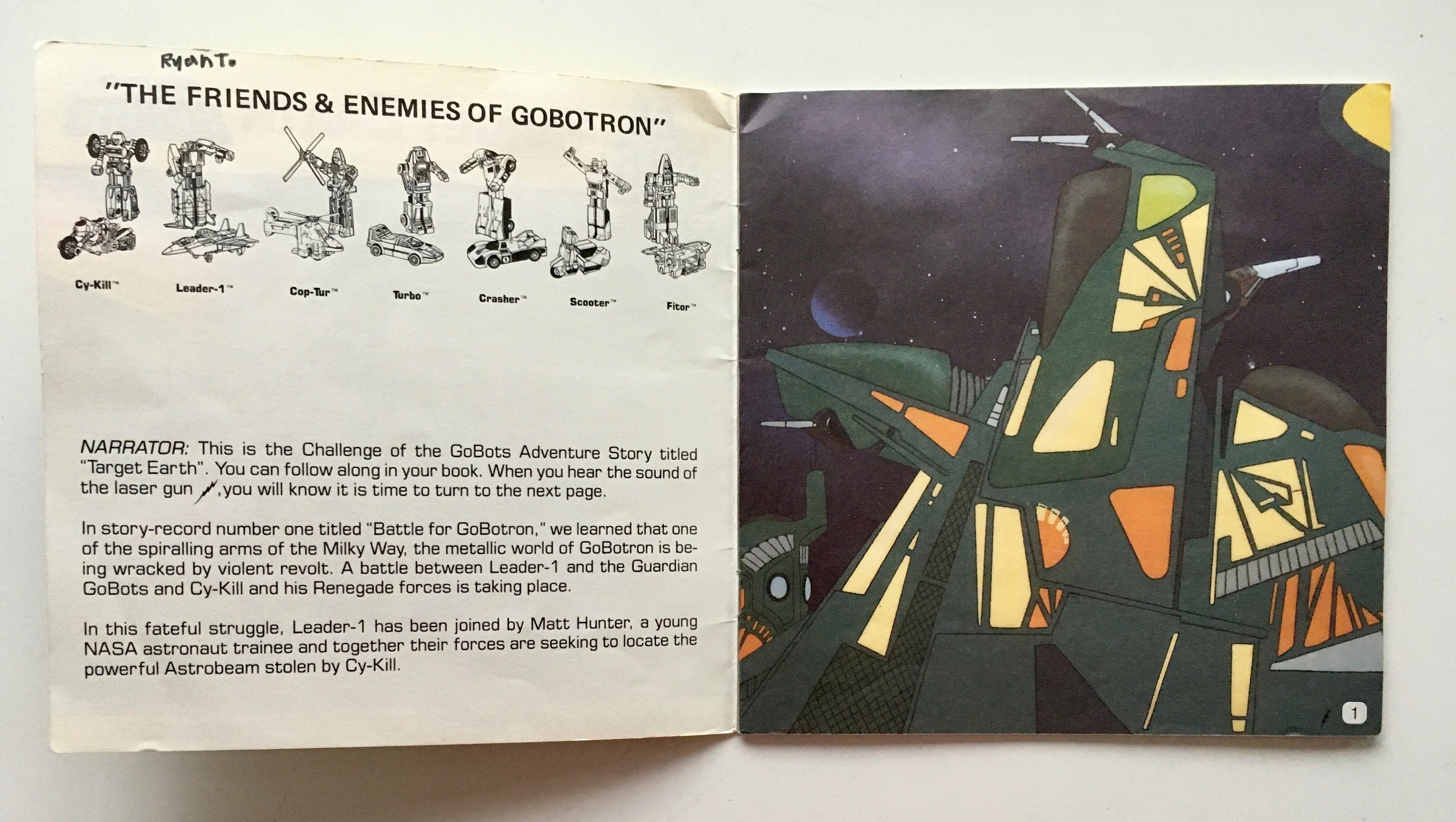 Gobots - Battle for Gobotron Target Earth, 7' Vinyl Record / 24 Page ...