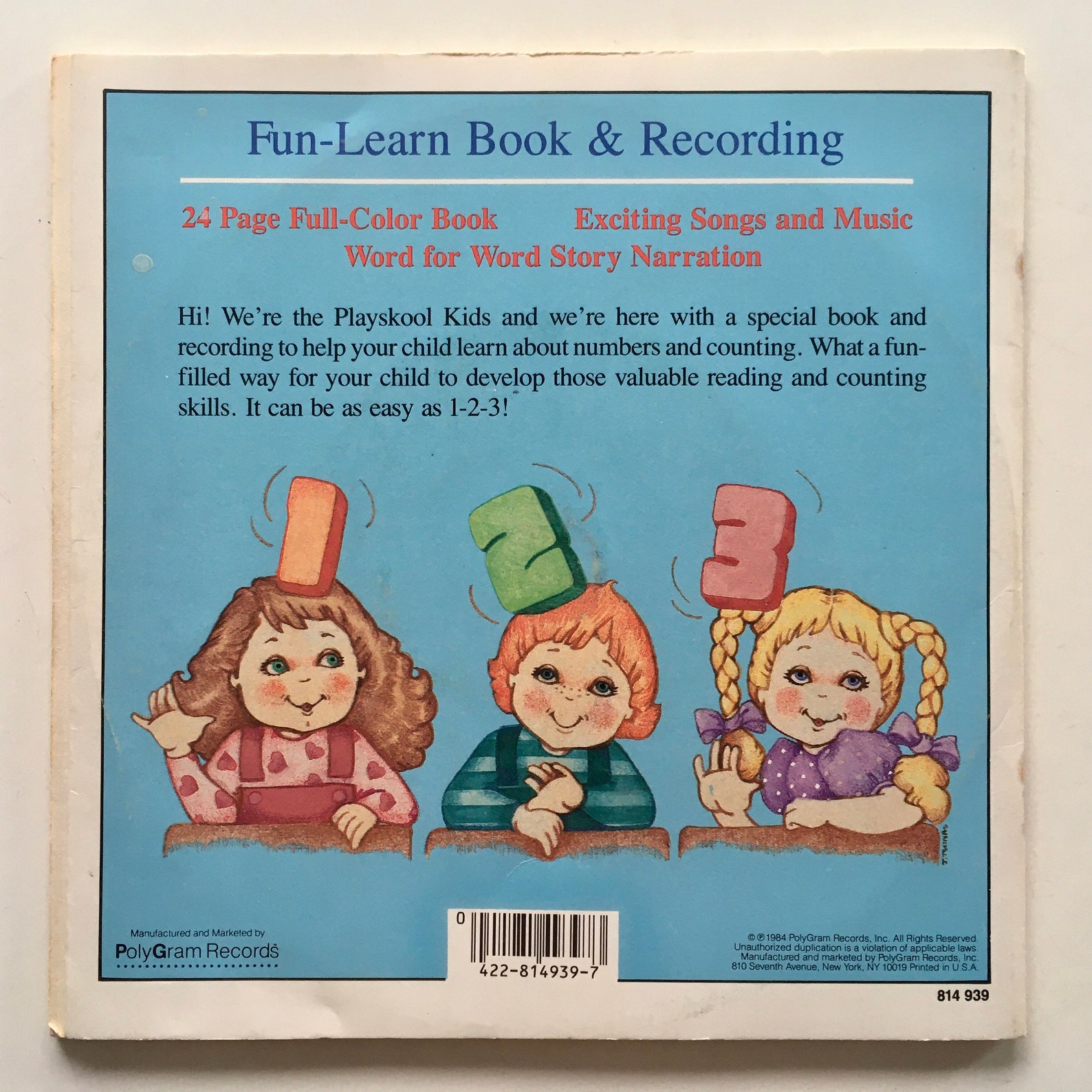 Playskool: Numbers & Counting 7' Vinyl Record / 24 Page | Etsy