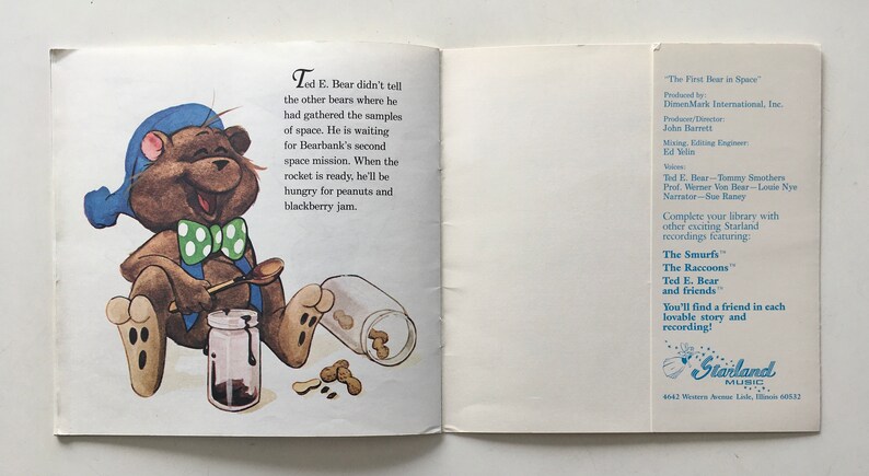 The First Bear in Space Book Starland S-2001 1983 | Etsy