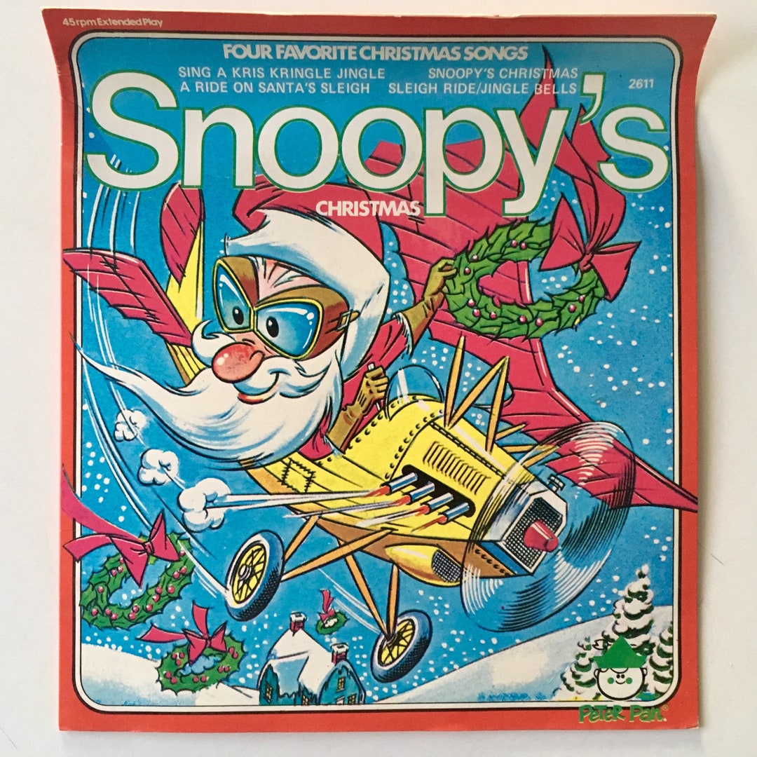 Snoopy's Christmas 7' Vinyl Record, Peter Pan Records - 2611, 1980 ...