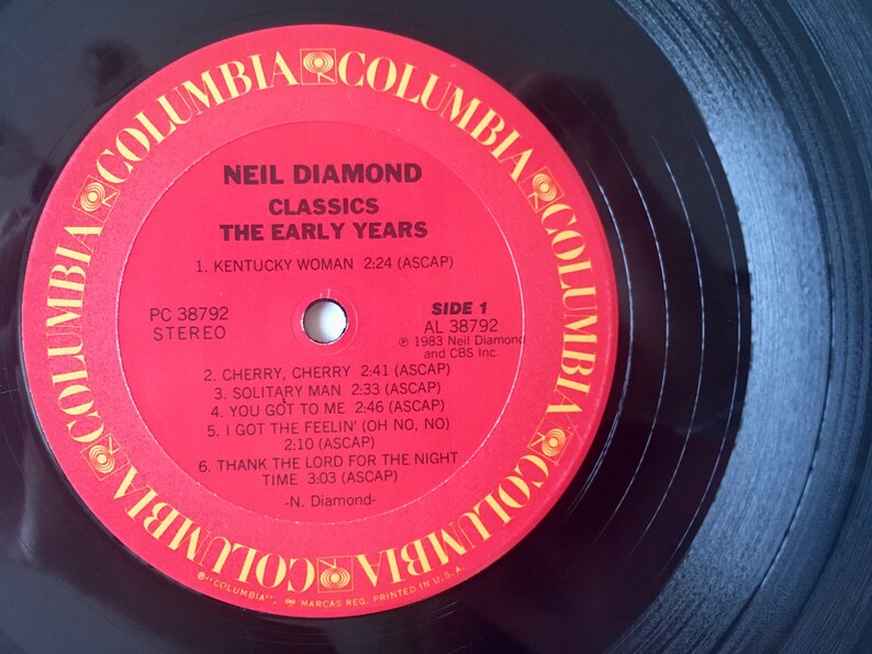 Neil Diamond - Classics the Early Years LP Vinyl Record Album, Columbia ...