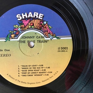 Johnny Cash - the Blue Train LP Vinyl Record Album, Share Records ...