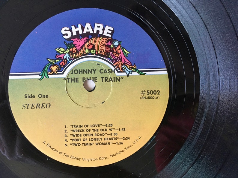 Johnny Cash the Blue Train LP Vinyl Record Album Share | Etsy