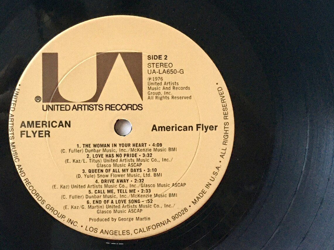 American Flyer -self Titled LP Vinyl Record Album, United Artists ...