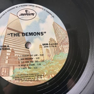 The Demons LP Vinyl Record Album, Mercury - SRM-1-1164, Rock, 1977 ...