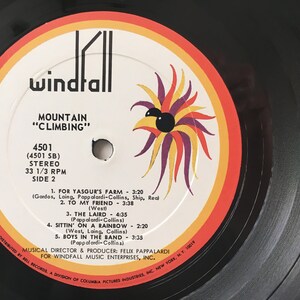 Mountain Climbing LP Gatefold Vinyl Record Album, Windfall Records 4501 ...