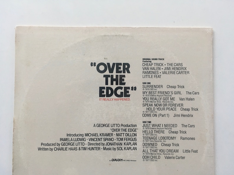 Over the Edge (original Sound Track) SEALED LP Vinyl Record Album ...