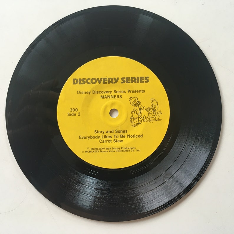 Disney Discovery Series Presents: Manners 7' Vinyl Record / 32 Page ...