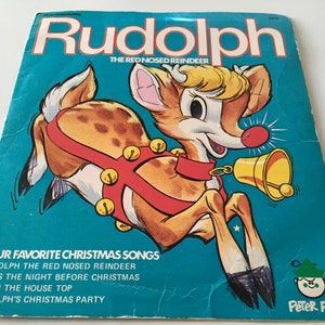 Rudolph the Red-nosed Reindeer 7' 45 RPM Vinyl Record, Peter Pan ...