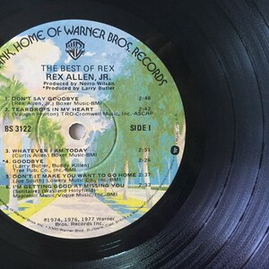 Rex Allen Jr. - the Best of Rex LP Vinyl Record Album, Warner Bros ...