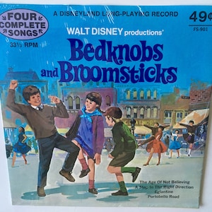 Bedknobs and Broomsticks SEALED 7' EP Vinyl Record, Disneyland FS - 901 ...