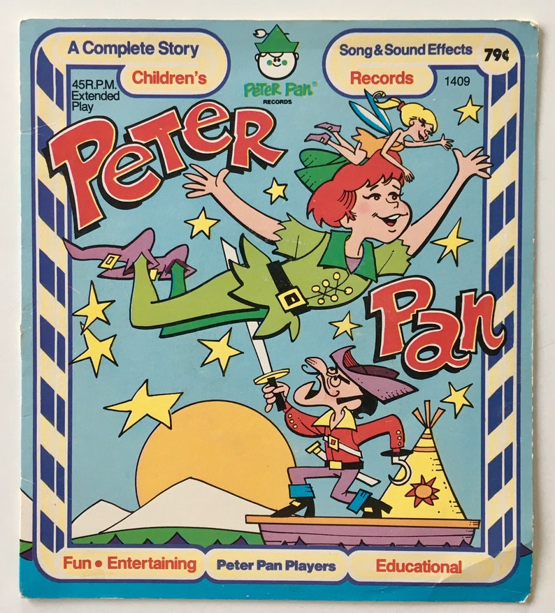 Peter Pan 7' Vinyl Record Peter Pan Records 1409 1973 - Etsy