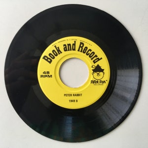 Peter Rabbit 7' Vinyl Record / Book, Peter Pan Records-1949 Children's ...