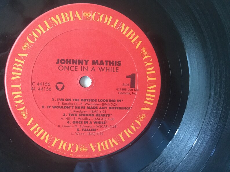 Johnny Mathis - Once in A While LP Vinyl Record Album, Columbia - C ...