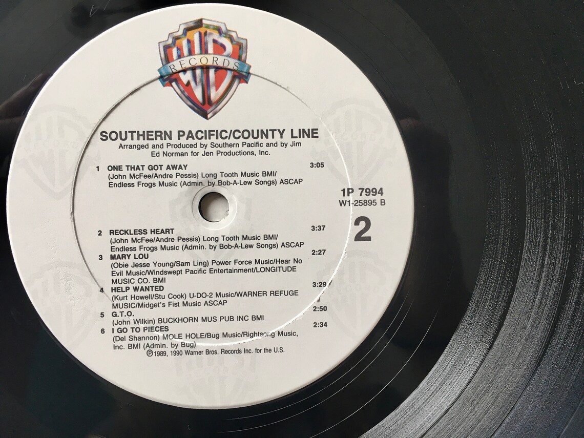 Southern Pacific County Line LP Vinyl Record Album Warner - Etsy