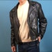 Black Genuine Leather Motorcycle Jacket - Open Road, Size 42 - Etsy
