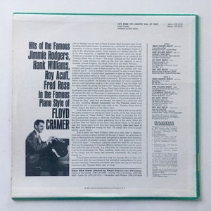 Floyd Cramer - Hits From the Country Hall of Fame LP Vinyl Record Album ...