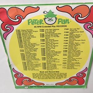 Tubby the Tuba 7' Vinyl Record, Peter Pan Records - 1221, Original ...