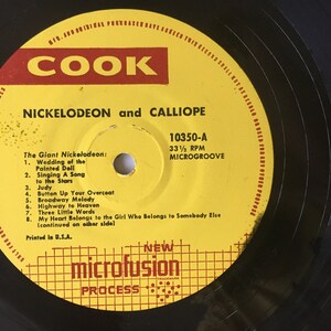 Milton Kaye - Nickelodeon and Calliope LP Vinyl Record Album, Cook ...