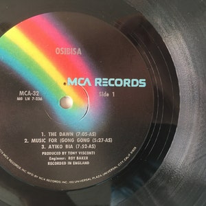 Osibisa LP Vinyl Record Album, MCA - 32, 1977 - Etsy