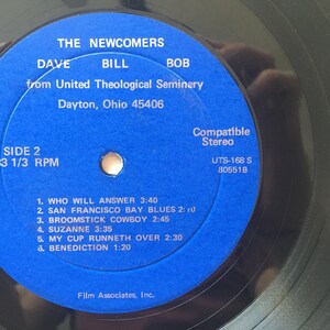 The Newcomers LP Vinyl Record Album, Film Associates, Inc. - UTS-168S ...