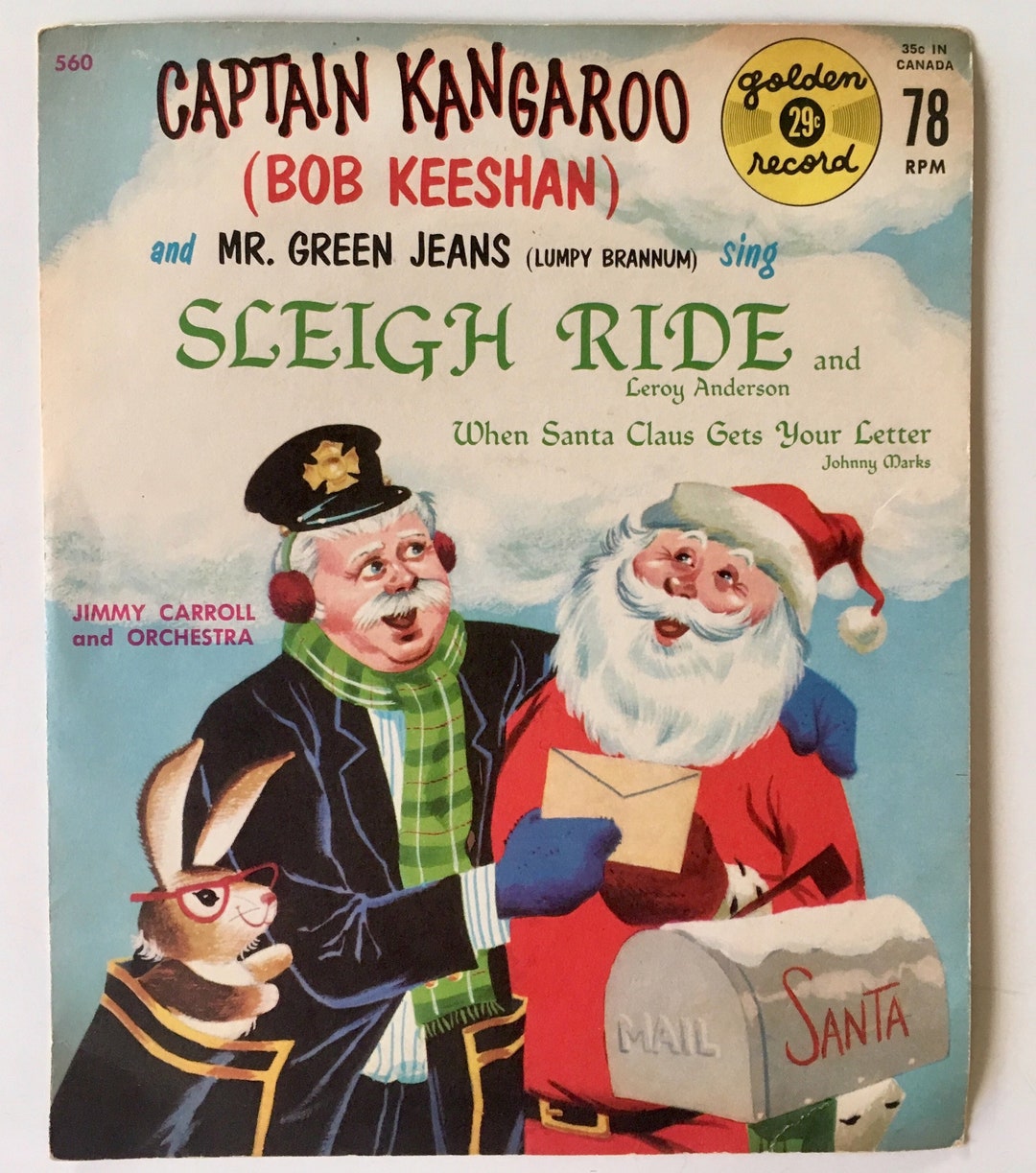 Sleigh Ride / When Santa Claus Gets Your Letter 6' 78 RPM Vinyl Record ...