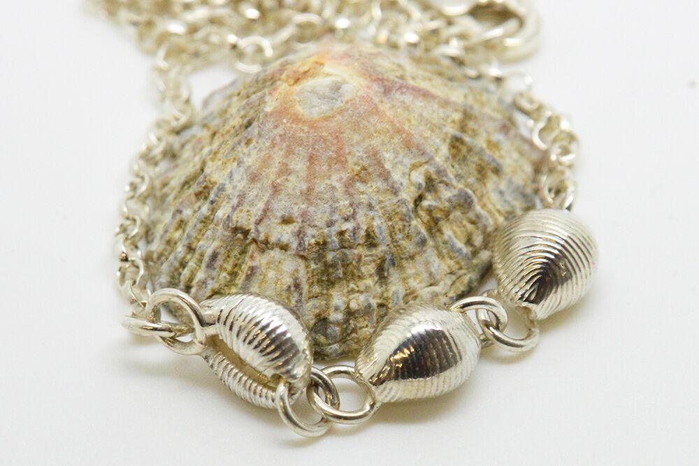 Sterling Silver Triple Sea Shell Necklace - Etsy UK