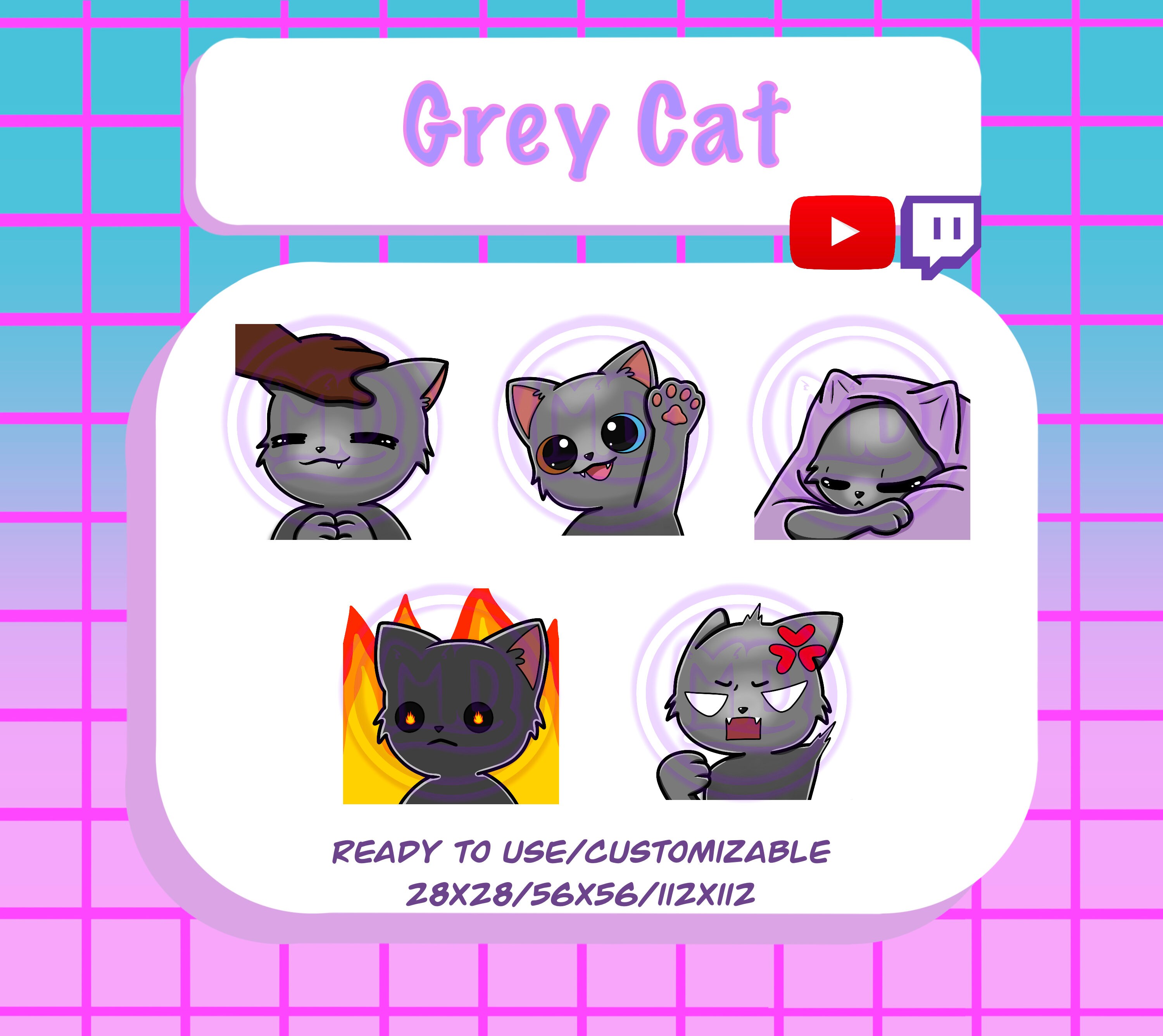 Custom Emotes / Cats / Twitch / Discord / Youtube / Commision ...