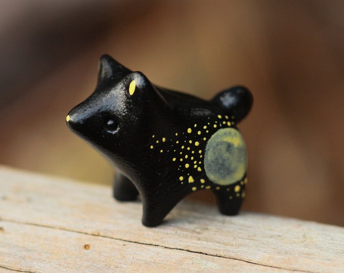 Made to Order Moon Bear Totem Black Bear Figure Handmade - Etsy