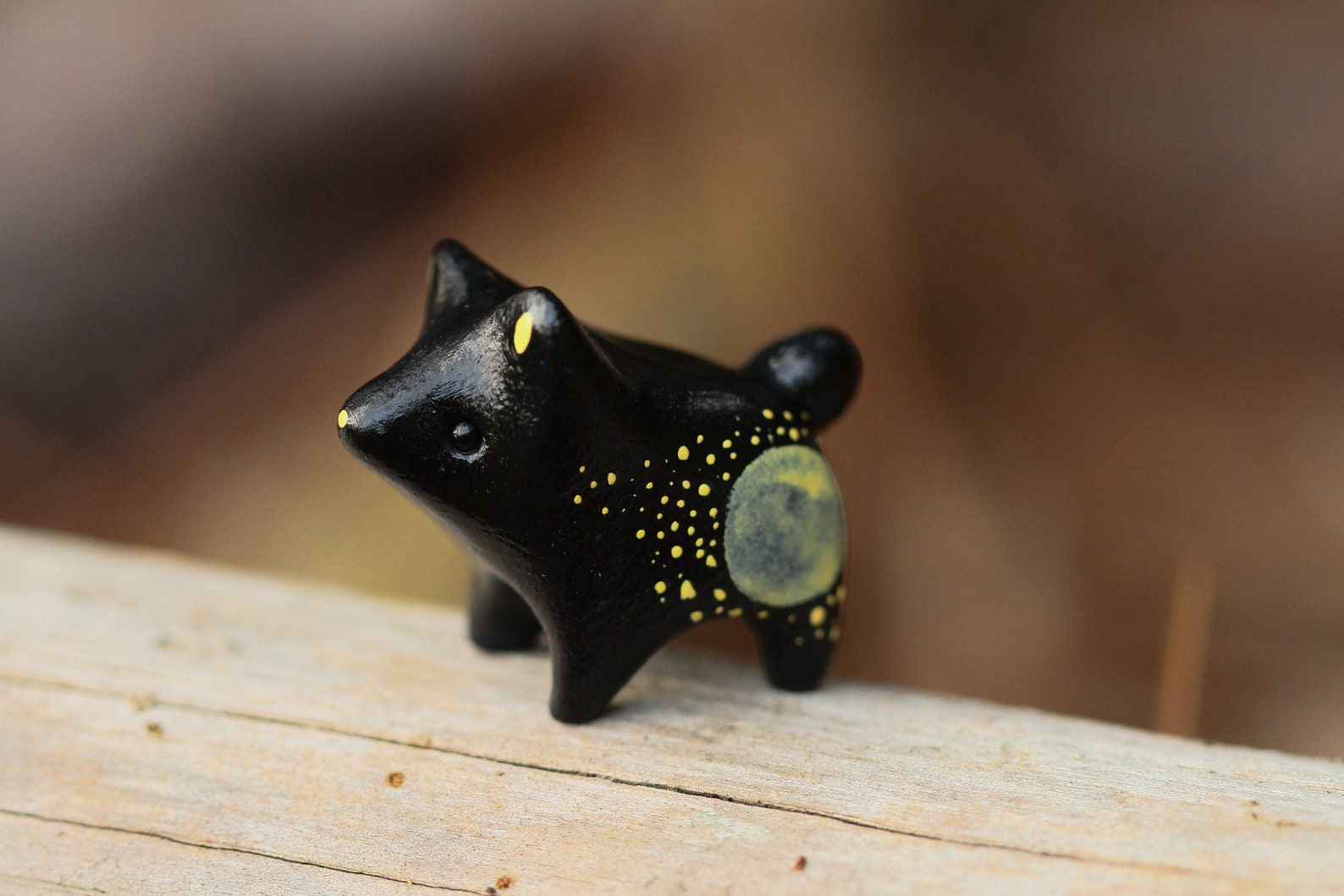 Made to Order Moon Bear Totem Black Bear Figure Handmade - Etsy