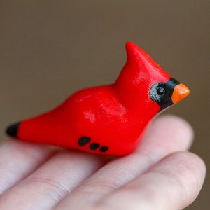 Made to Order Cardinal Totem, Cardinal Clay Figurine, Red Cardinal ...
