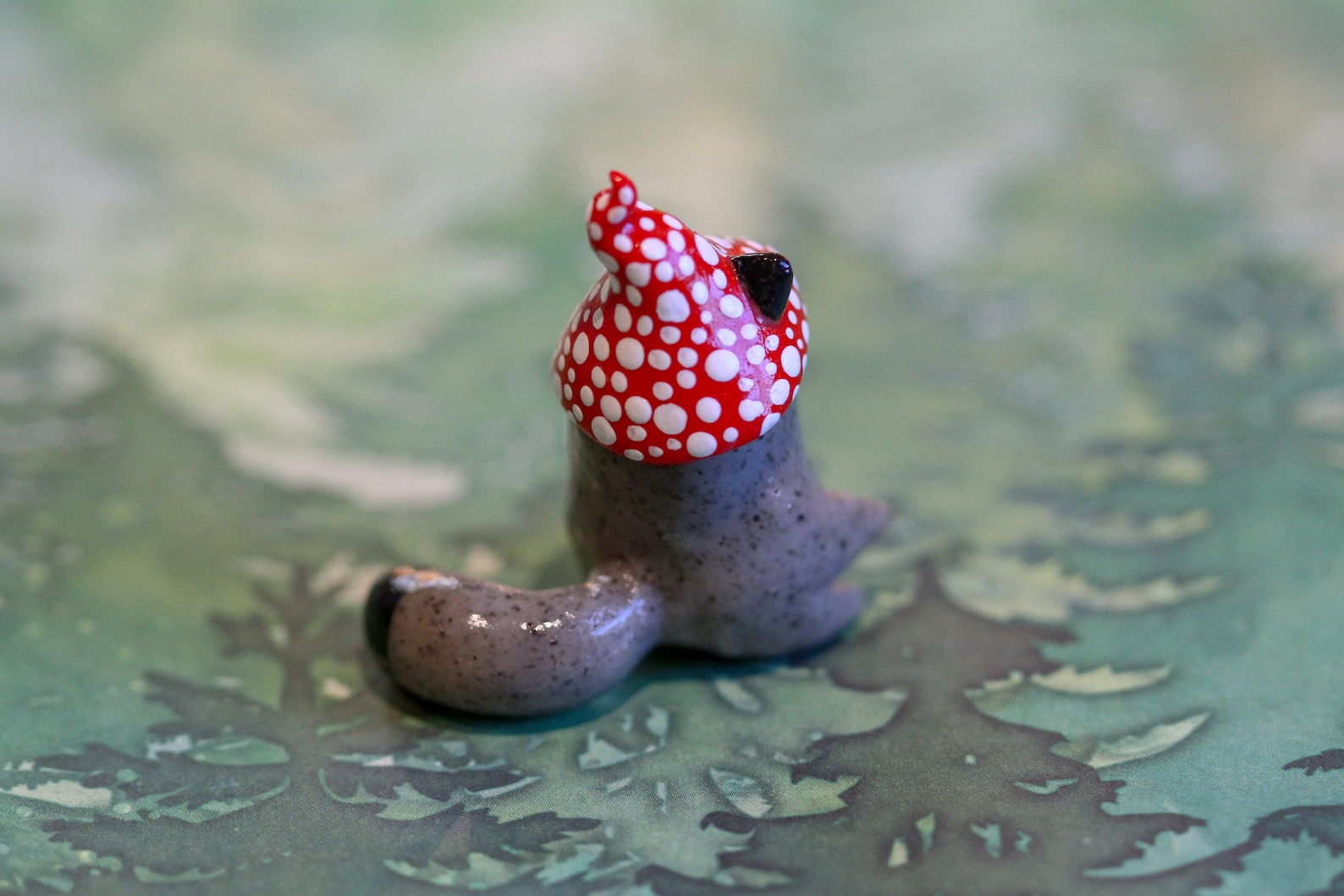 Made to Order Mushroom Wolf Totem Clay Grey Wolf Figure - Etsy