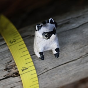 Made to Order Sitting Raccoon Totem, Clay Raccoon Figure, Handmade ...