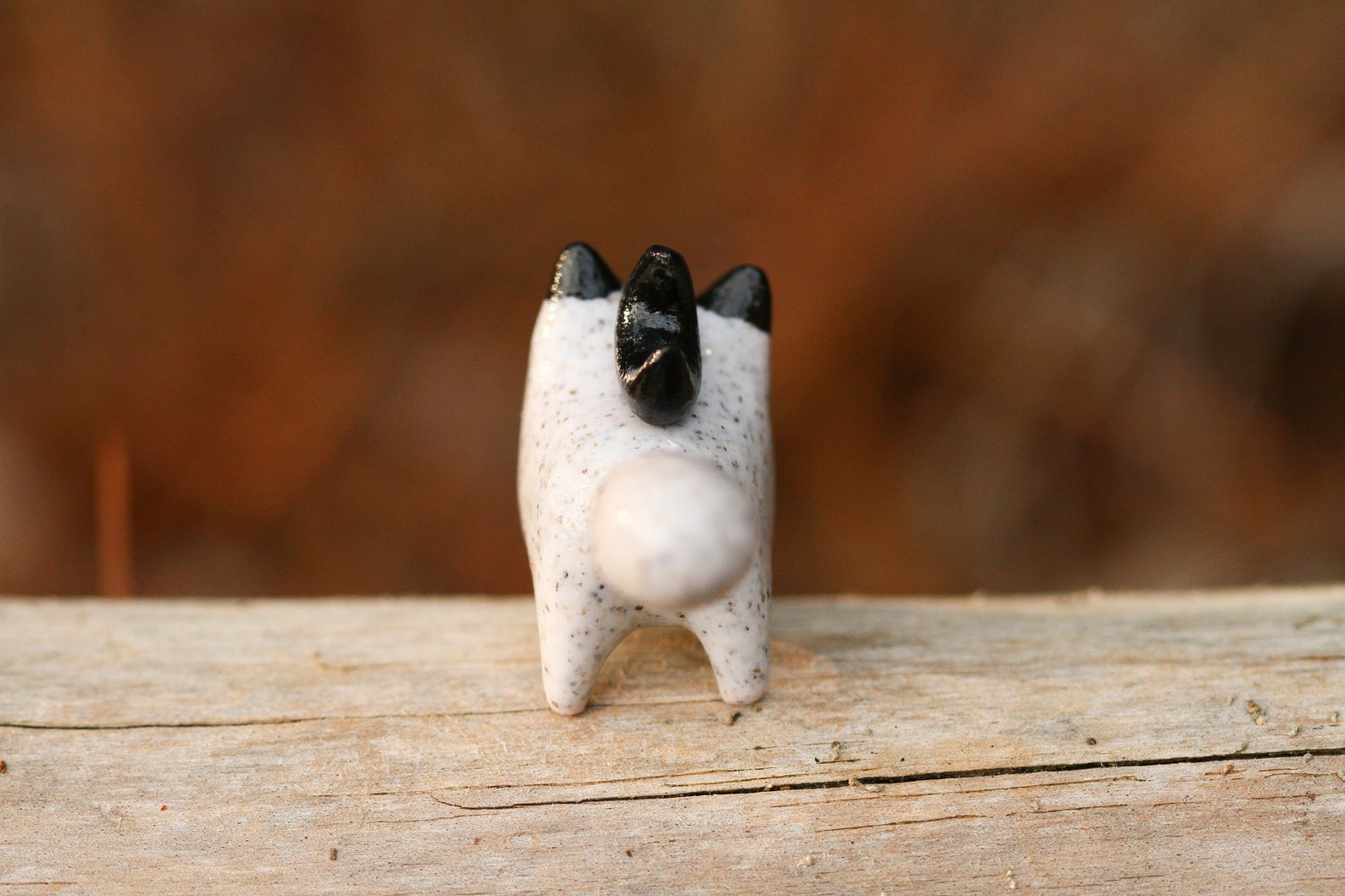 Made to Order Fox Moon Totem Clay Fox Figure Handmade Fox | Etsy