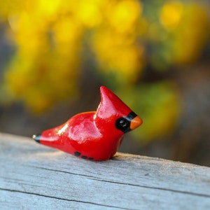 Made to Order Cardinal Totem, Cardinal Clay Figurine, Red Cardinal ...