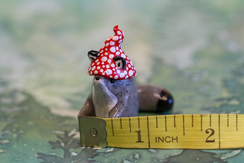 Made to Order Mushroom Wolf Totem Clay Grey Wolf Figure - Etsy