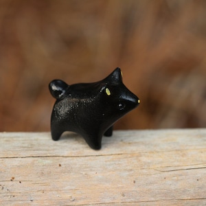 Made to Order Moon Bear Totem, Black Bear Figure, Handmade Bear ...