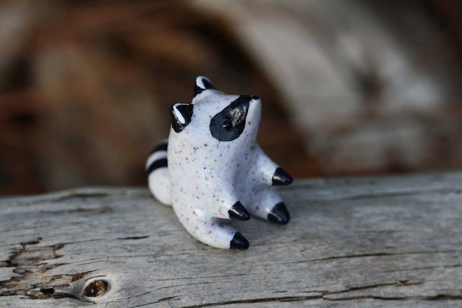 Made to Order Sitting Raccoon Totem Clay Raccoon Figure - Etsy