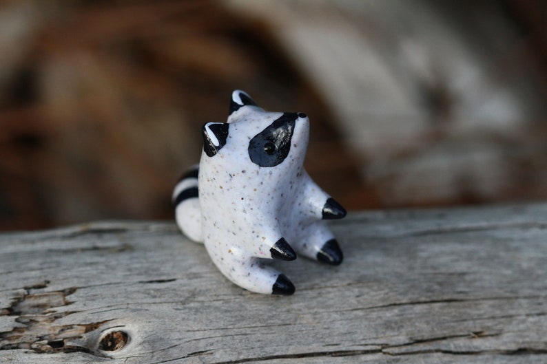 Made to Order Sitting Raccoon Totem Clay Raccoon Figure - Etsy