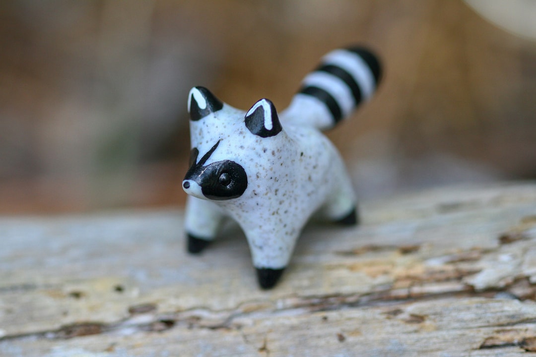 Made to Order Standing Raccoon Totem, Clay Raccoon Figure, Handmade ...