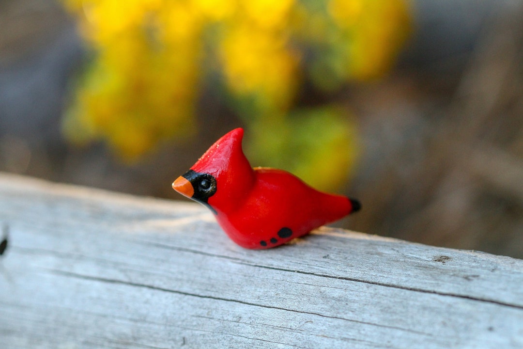 Made to Order Cardinal Totem, Cardinal Clay Figurine, Red Cardinal ...