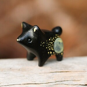 Made to Order Moon Bear Totem, Black Bear Figure, Handmade Bear ...