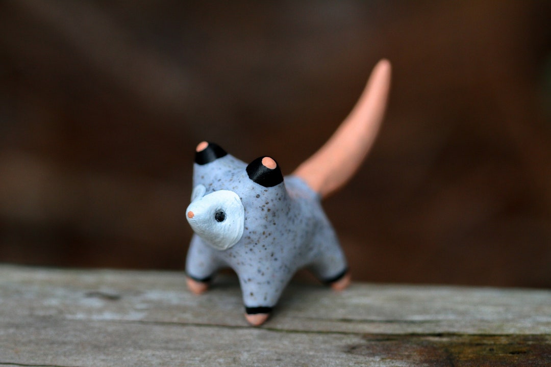 Made to Order Standing Opossum Totem, Clay Opossum Figure, Handmade ...