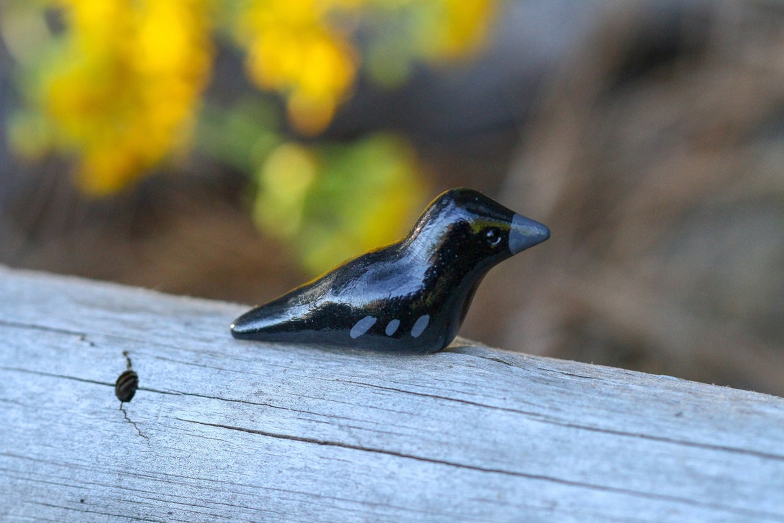 Made to Order Crow Totem Raven Clay Figurine Crow Sculpture - Etsy