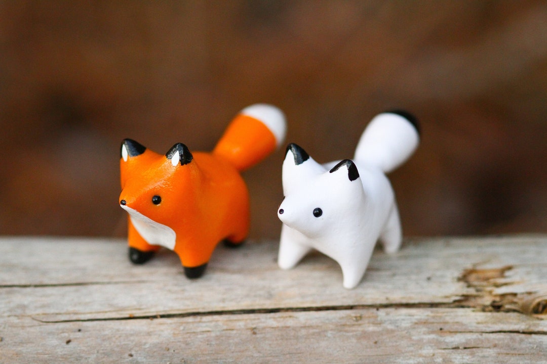 Made to Order Standing Fox Totem, Red Fox Figure, Arctic Fox Figure ...
