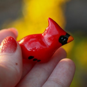 Made to Order Cardinal Totem, Cardinal Clay Figurine, Red Cardinal ...